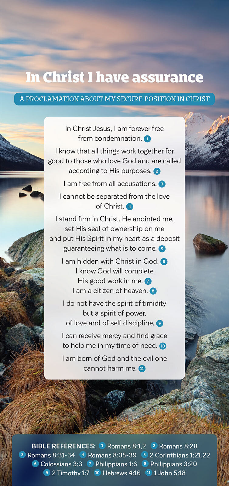 In Christ I Have Assurance | Proclamation Card | Derek Prince Ministries UK